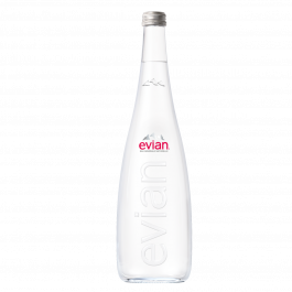 Evian, Natural mineral water 75 CL glas